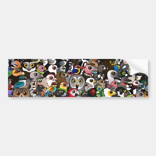 Birdorable Crowd Bumper Sticker | Zazzle.com