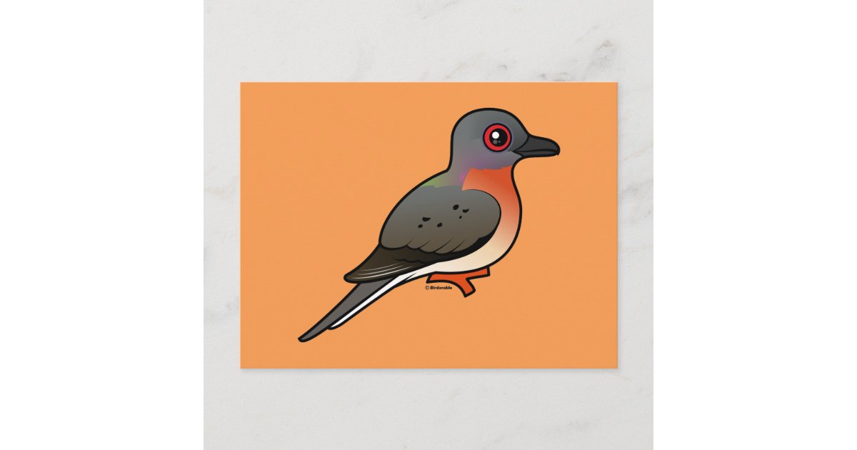 Birdorable Passenger Pigeon Postcard | Zazzle