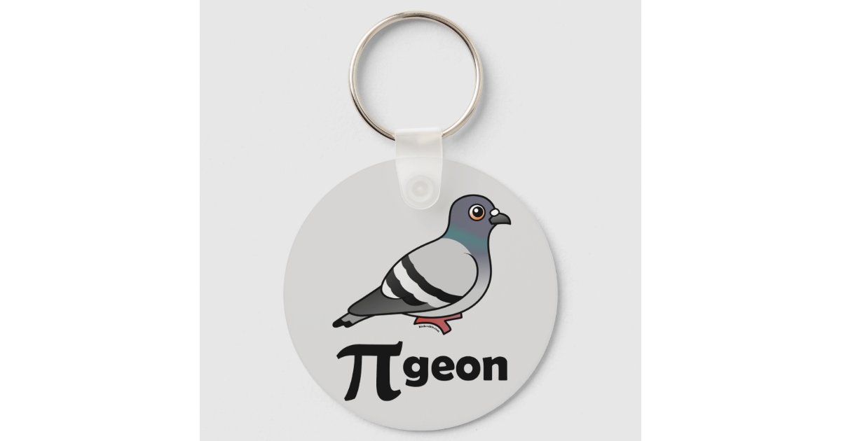 Birdorable PI-geon / Pigeon Pi Keychain | Zazzle