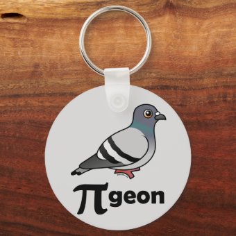 Birdorable PI-geon / Pigeon Pi Keychain | Zazzle