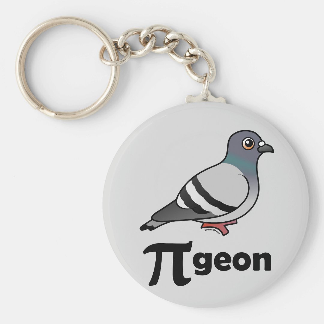 Birdorable PI-geon / Pigeon Pi Keychain | Zazzle