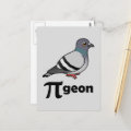 Birdorable PI-geon / Pigeon Pi Postcard | Zazzle