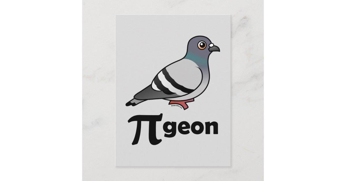 Birdorable PI-geon / Pigeon Pi Postcard | Zazzle