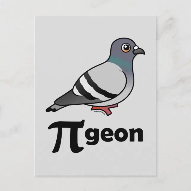 Birdorable PI-geon / Pigeon Pi Postcard | Zazzle