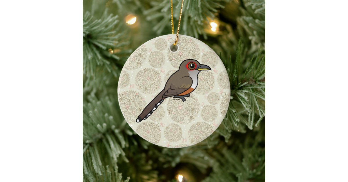 Birdorable Puerto Rican Lizard-Cuckoo Ceramic Ornament | Zazzle