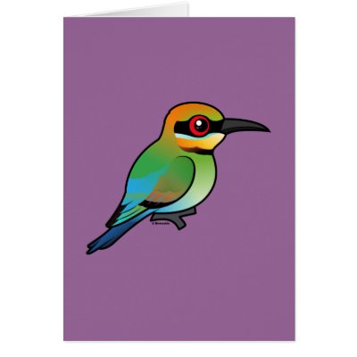 Cute Rainbow Bee-eater by Birdorable