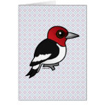 Cartoon Red-headed Woodpecker