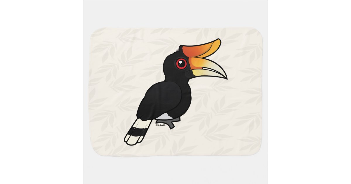 Birdorable Rhinoceros Hornbill Baby Blanket | Zazzle