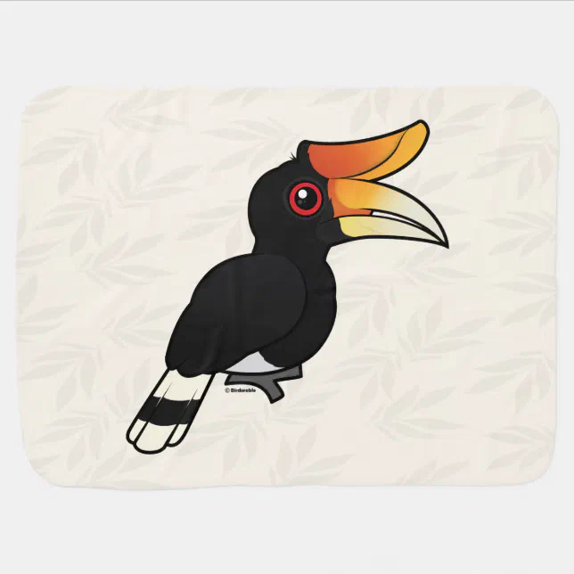 Birdorable Rhinoceros Hornbill Baby Blanket | Zazzle
