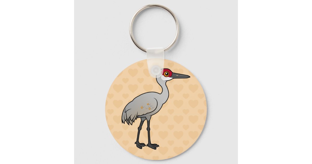 Birdorable Sandhill Crane Keychain | Zazzle
