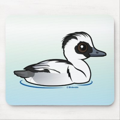 Birdorable Duck SMEW: Cute Cartoon Black & White Bird