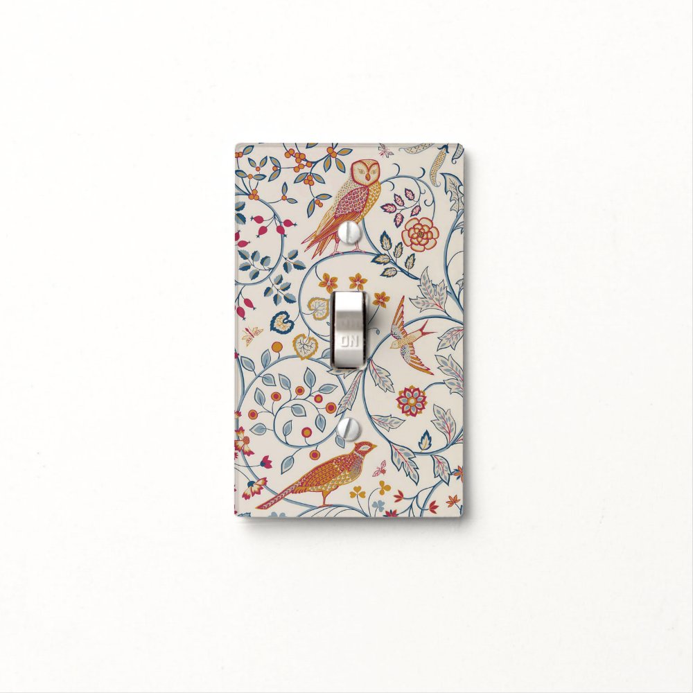 Birds and Flowers Light Switch Cover Single Rocker sold by Permanent ...
