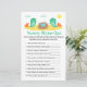 Birds and nest Nursery Rhyme Quiz baby shower game | Zazzle