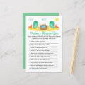 Birds and nest Nursery Rhyme Quiz baby shower game | Zazzle