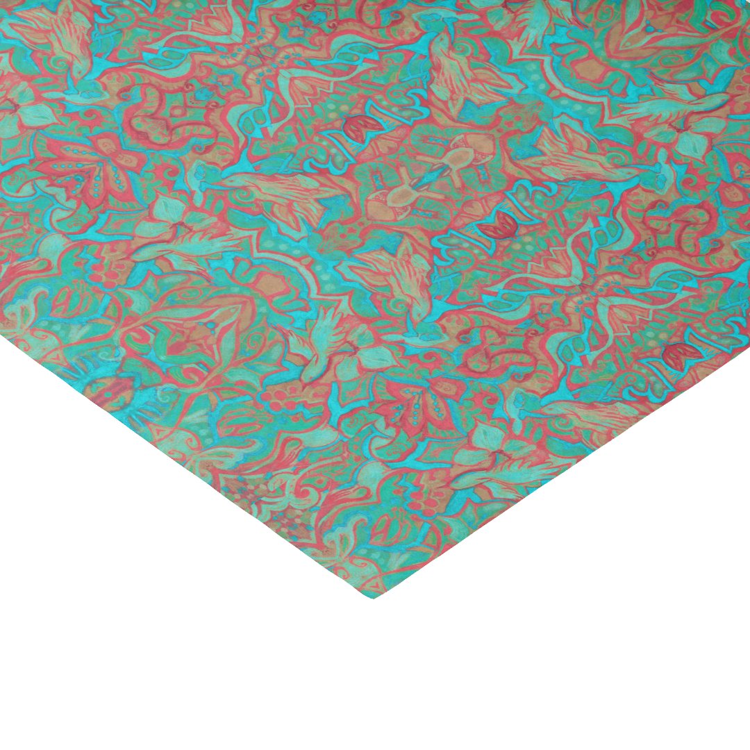 Birds Arabesque Bohemian Boho Turquoise Red Green Tissue Paper | Zazzle