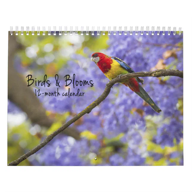 Birds & Blooms 12 Month Calendar | Zazzle