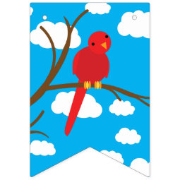 Birds Cute Colorful Spring Kid's Birthday Bunting Flags | Zazzle