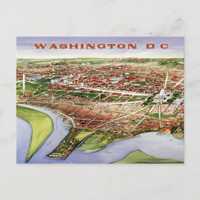Bird's-eye view of Washington, D.C. (1901) Postcard | Zazzle