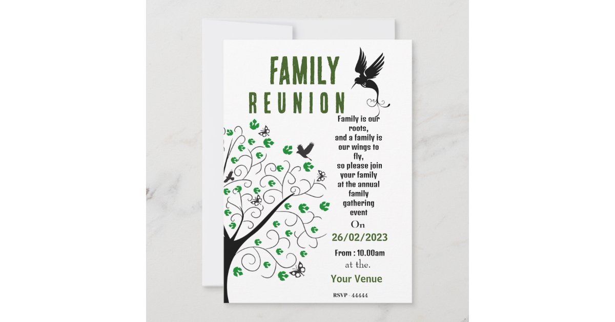 Birds Family Reunion Invitation | Zazzle