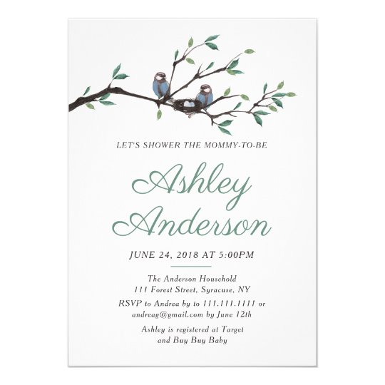 Birds Nest Baby Shower Invitation | Zazzle.com