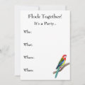 Birds of a Feather Parrots Party Invitation | Zazzle