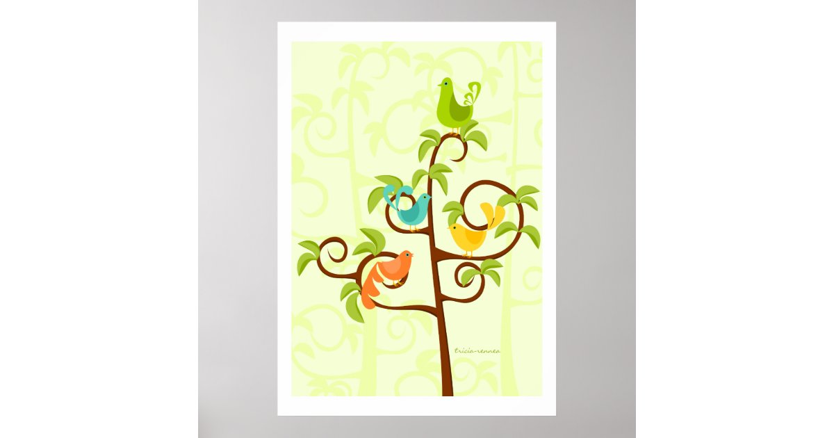 Birds of a tree poster | Zazzle