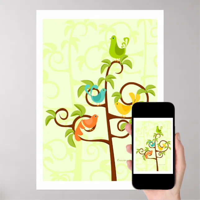 Birds of a tree poster | Zazzle
