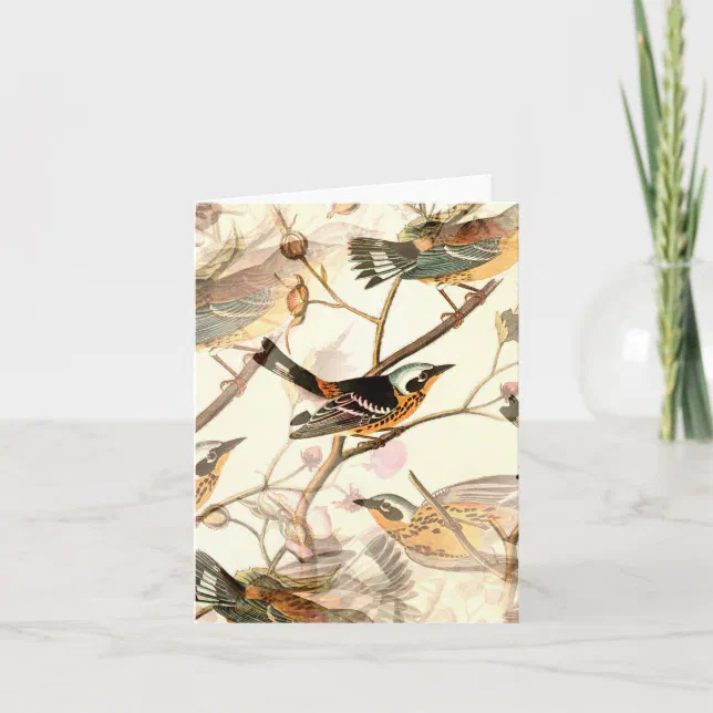 Birds on a Branch Note Card | Zazzle