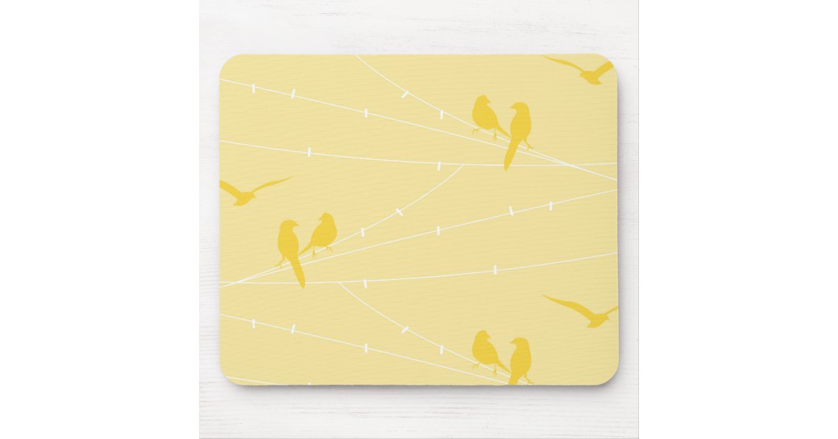 Birds on a Wire Mouse Pad | Zazzle