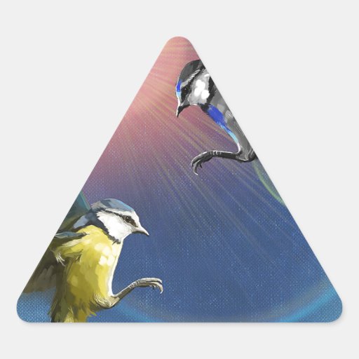 Birds Triangle Sticker | Zazzle