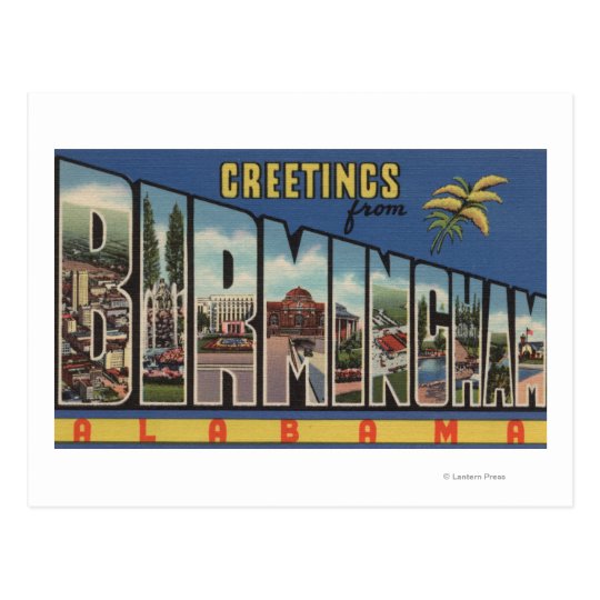 Birmingham, Alabama - Large Letter Scenes Postcard | Zazzle.com