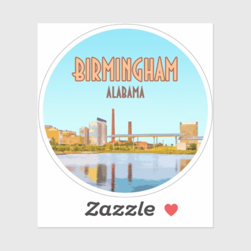 Birmingham Alabama Railroad Park Downtown Sticker | Zazzle