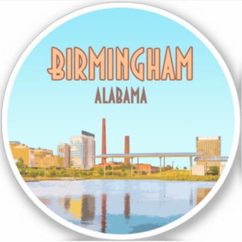 Birmingham Alabama Railroad Park Downtown Sticker | Zazzle