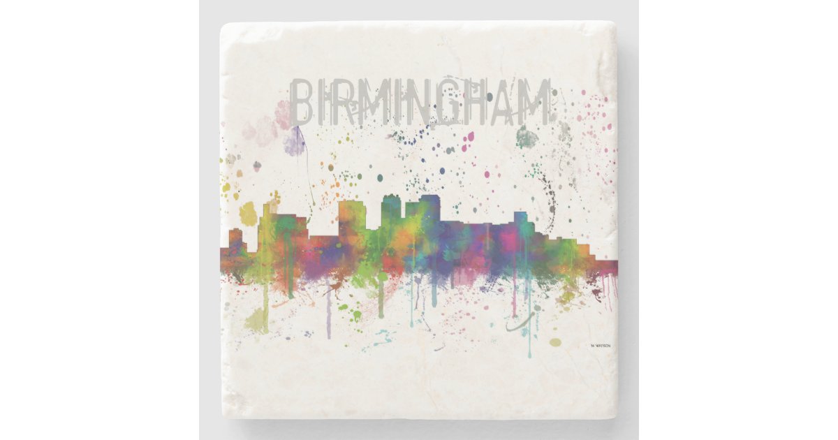 BIRMINGHAM ALABAMA SKYLINE STONE COASTER | Zazzle