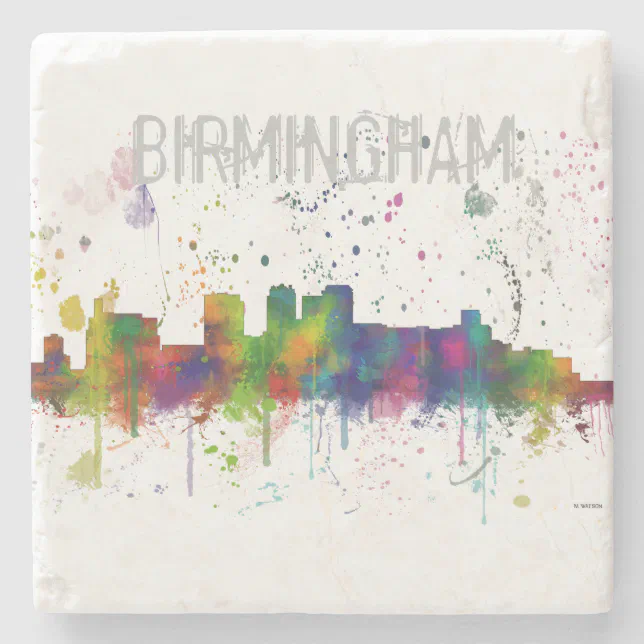 BIRMINGHAM ALABAMA SKYLINE STONE COASTER | Zazzle
