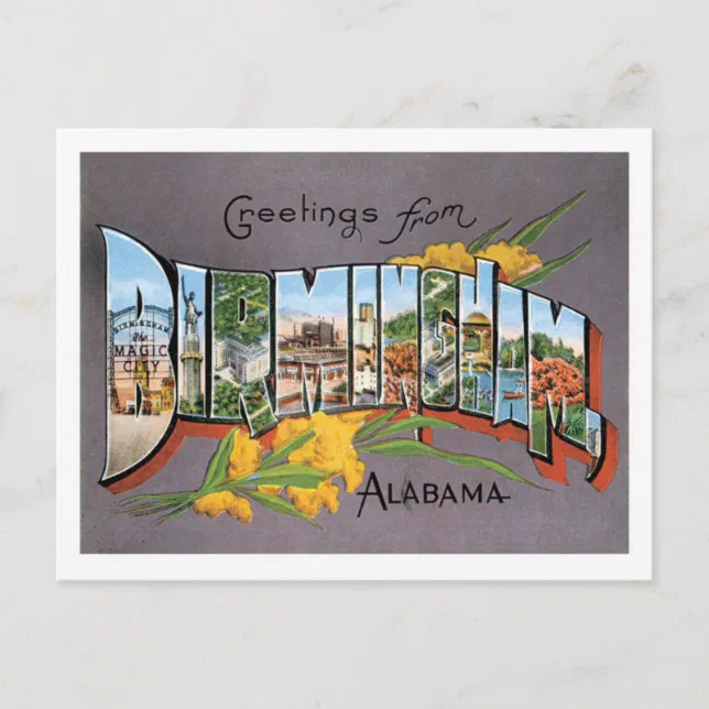 Birmingham Alabama Travel US City Postcard | Zazzle