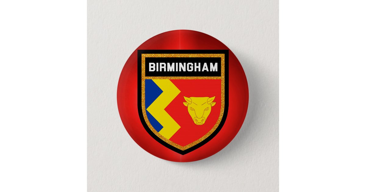 Birmingham Flag Pinback Button | Zazzle