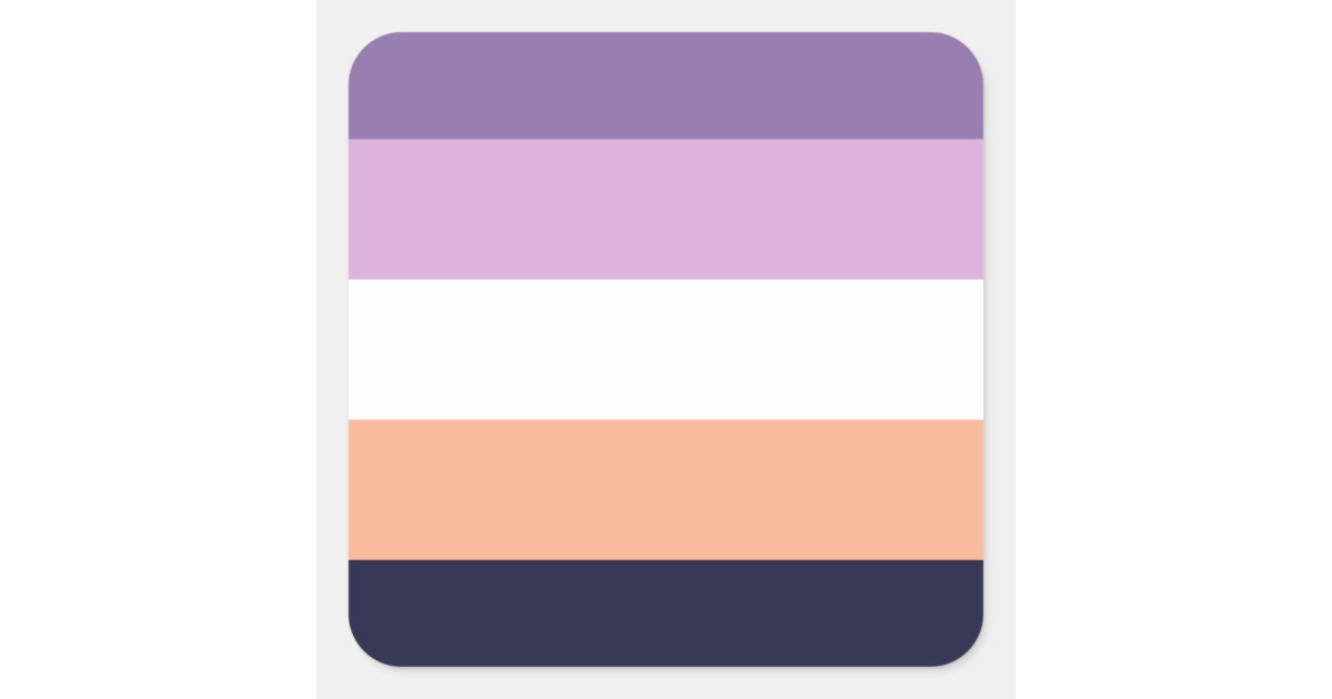 Biromantic Pride Flag Square Sticker | Zazzle