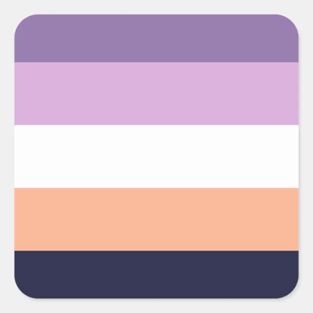 Biromantic Pride Flag Square Sticker | Zazzle