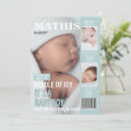 Birth Announcement Magazine Cover 3 Photos | Zazzle