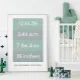 Birth Statistics Custom Color & Name unframed Poster | Zazzle