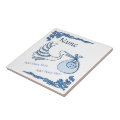 Birth Tile, Blue Dutch Look, Personalize Ceramic Tile | Zazzle