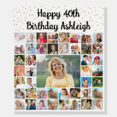 Birthday 45 Photo Collage Confetti Custom Foam Board | Zazzle
