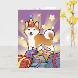Birthday Akita Inu / Shiba Inu Card | Zazzle
