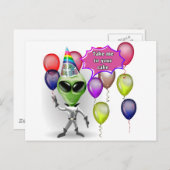 Birthday Alien Postcard | Zazzle