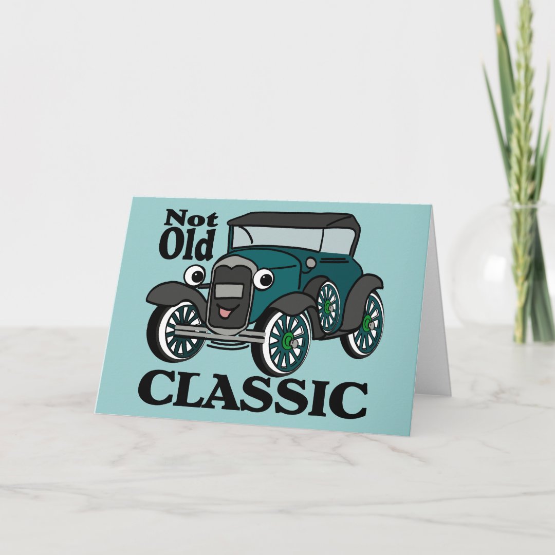 Birthday Antique Car Card | Zazzle