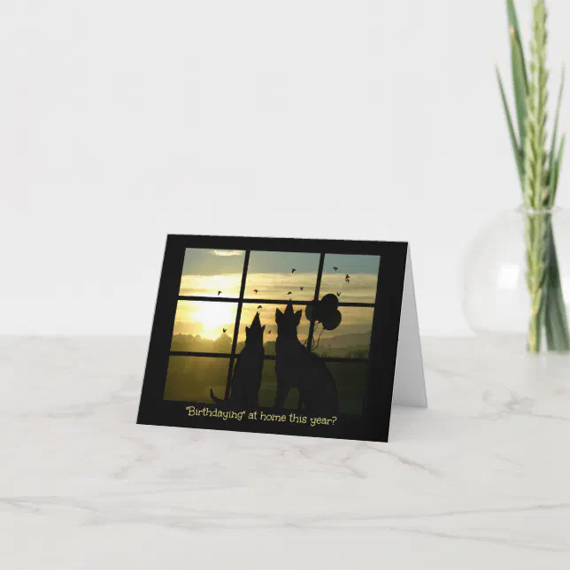 Birthday at Home Corona Virus Funny Support Card | Zazzle