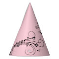 Birthday Ballerina Dancing with Music Notes Party Hat | Zazzle