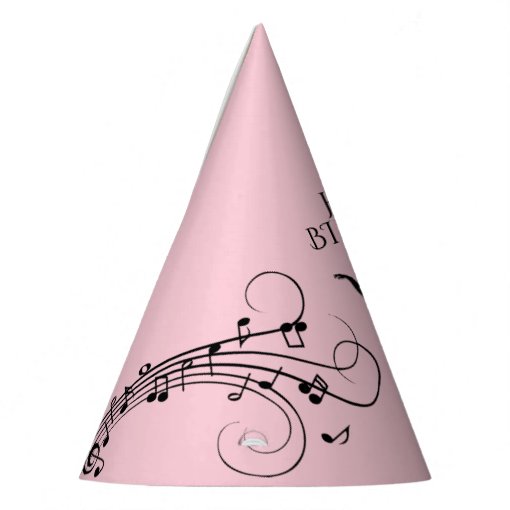 Birthday Ballerina Dancing with Music Notes Party Hat | Zazzle