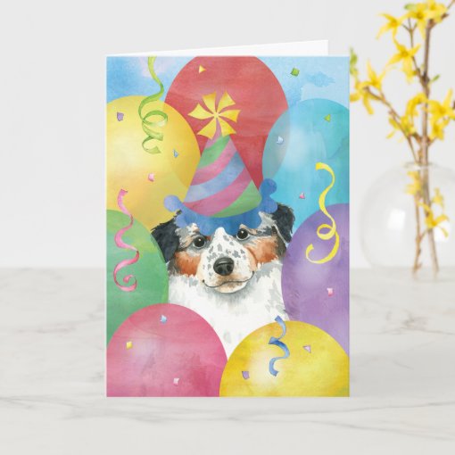 Birthday Balloons Aussie Card | Zazzle
